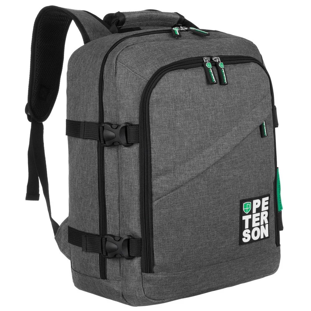 Peterson Szürke Ingyenes Méretű Fedélzeti Táska - Wizz Air Ingyenes Kézipoggyász (40x30x20 cm ...