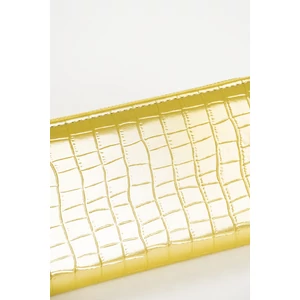 Arany Metálfényű Nagy Méretű Női Krokodil Mintás Pénztárca - 2.000 Ft ...