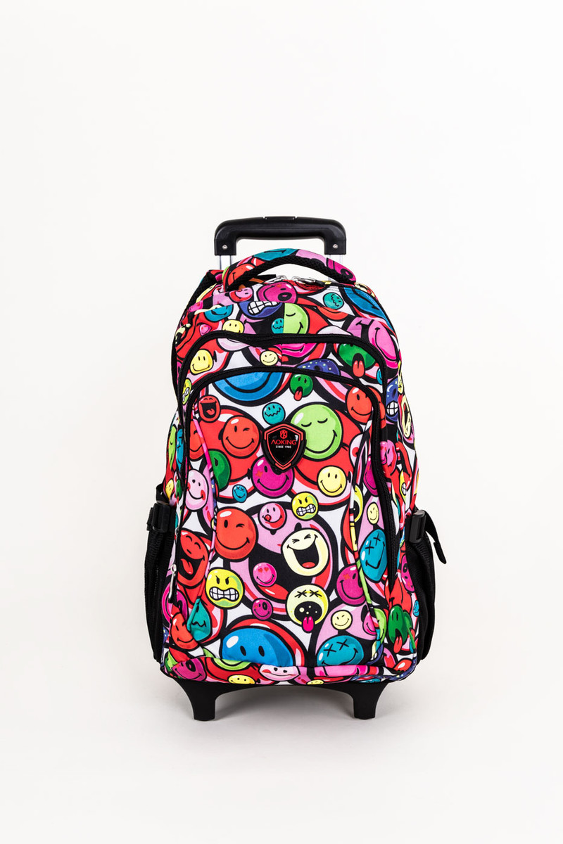 Aoking Smiley Gurulós Hátizsák - Általános Iskolásoknak - Táska ...