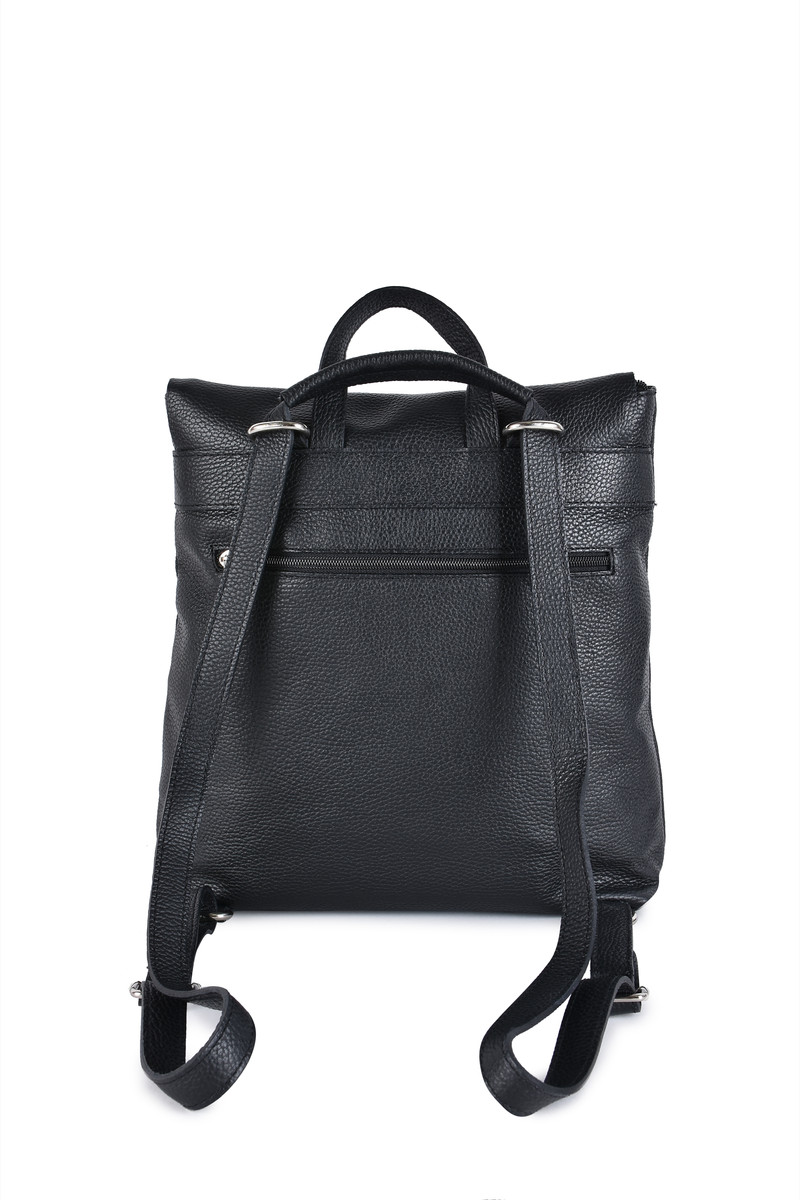 Borse in Pelle Fekete Elegáns Női Valódi Bőr Hátitáska - Valódi ...