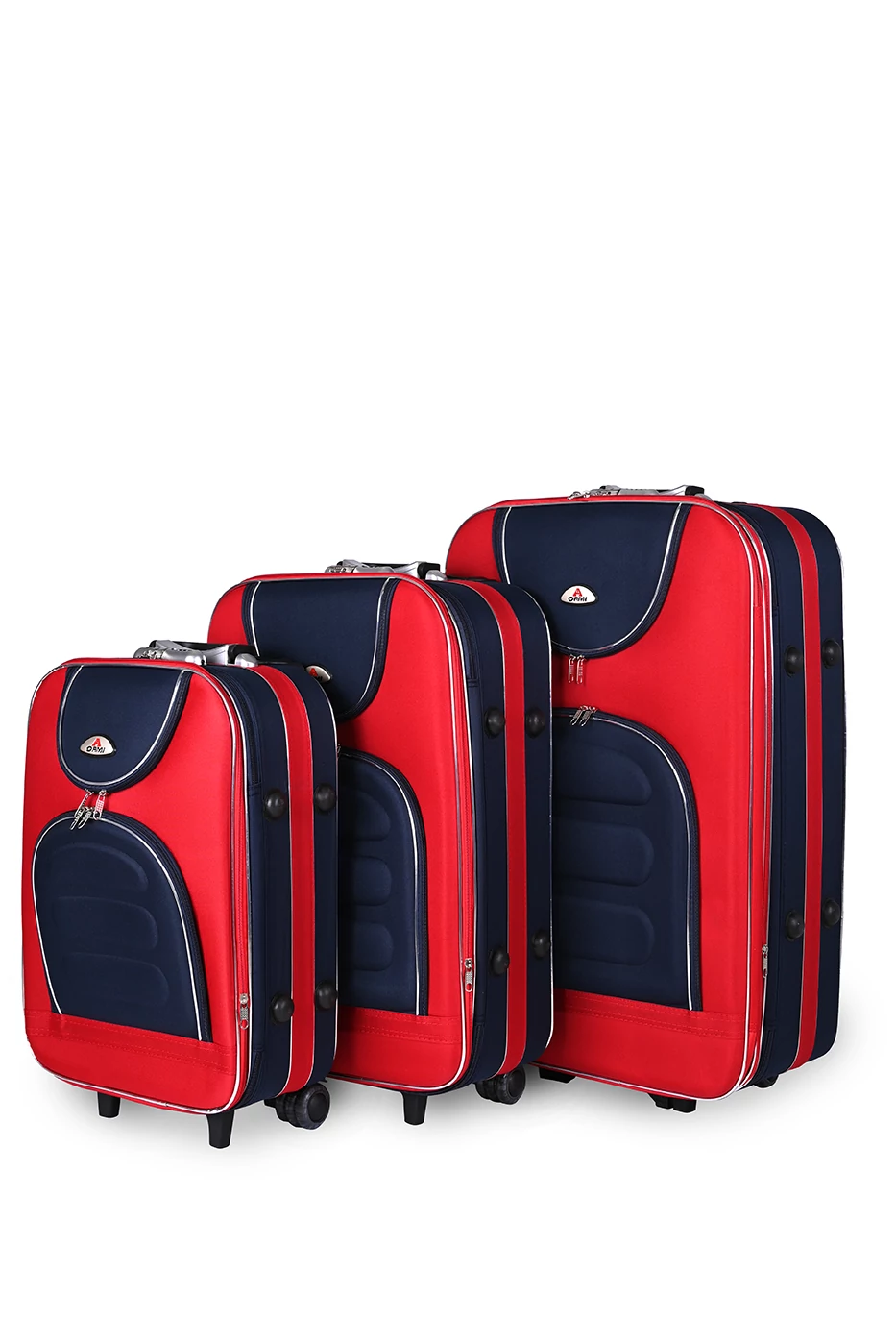 Ormi Piros-Kék Puha Falú Bőrönd Szett - Bőrönd Szettek - Táska ...